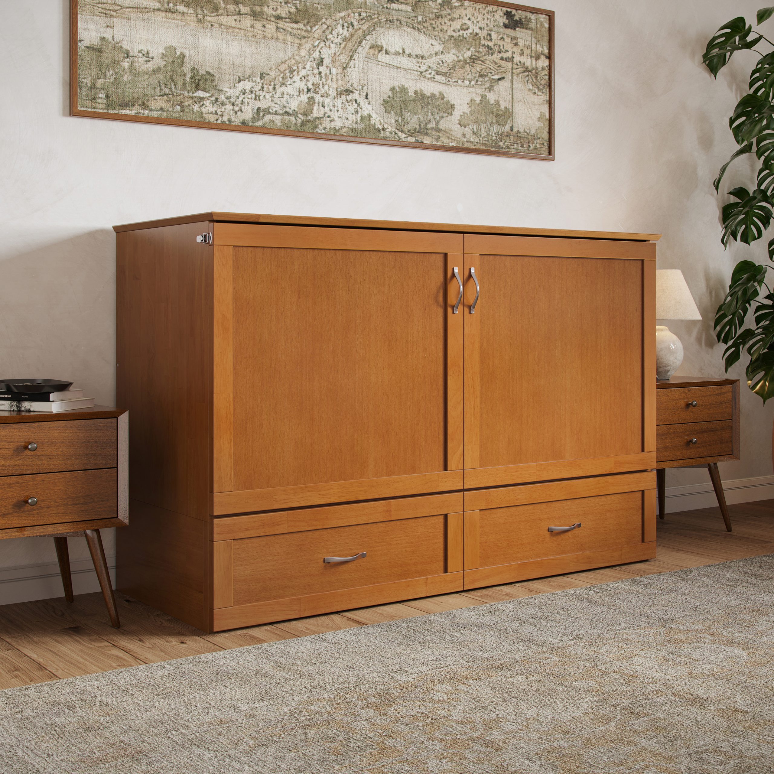Hamilton murphy bed chest queen white store